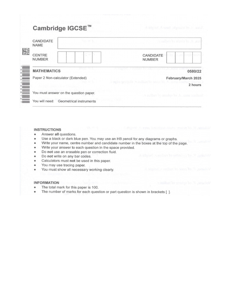 0580 m25 QP 22 | PDF