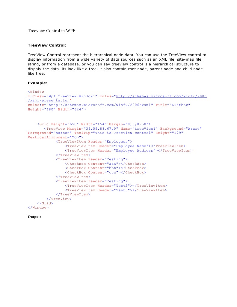 Treeview Control in WPF | PDF | Business