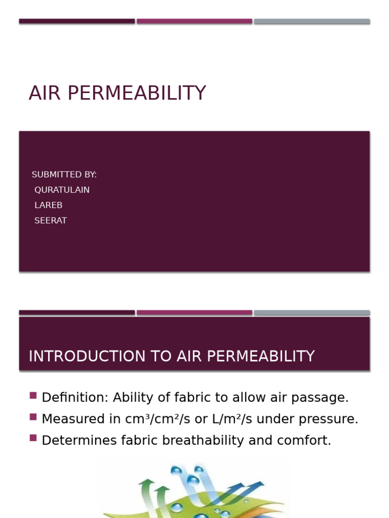 Air Permeability Presentation | PDF
