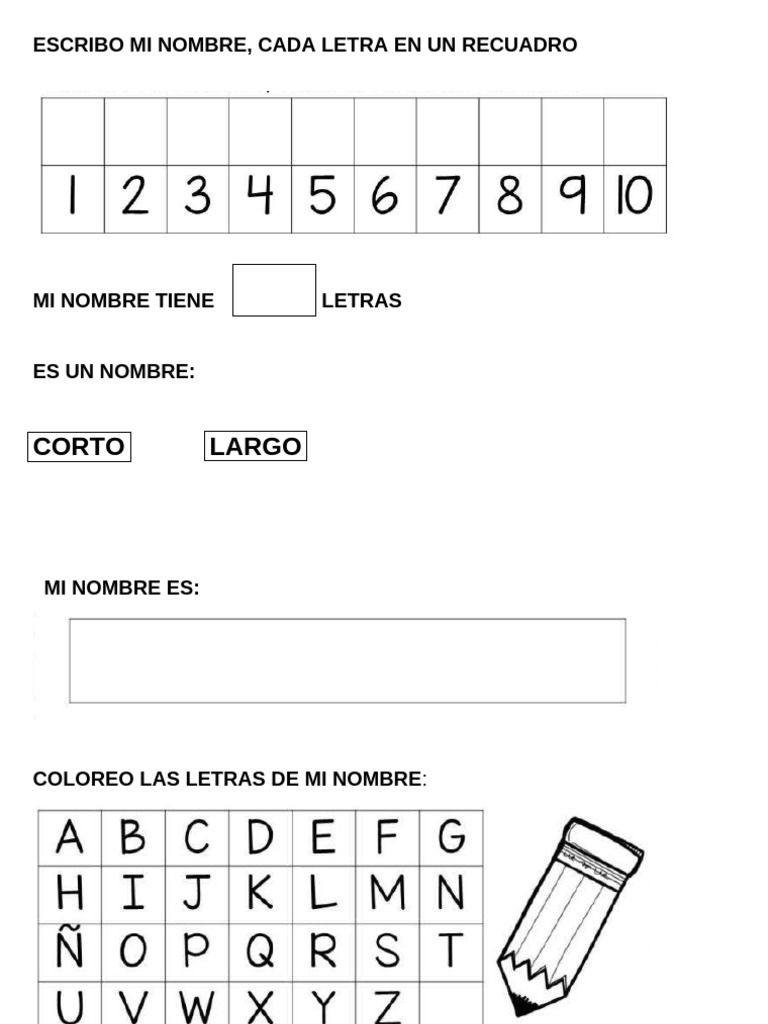 ESCRIBO MI NOMBRE Tarea | PDF