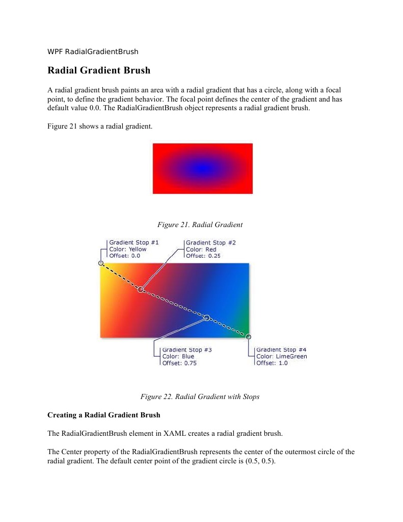 WPF RadialGradientBrush | PDF | Radius | Orange (Fruit)