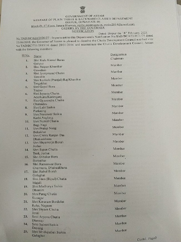 Chutia Development Council | PDF