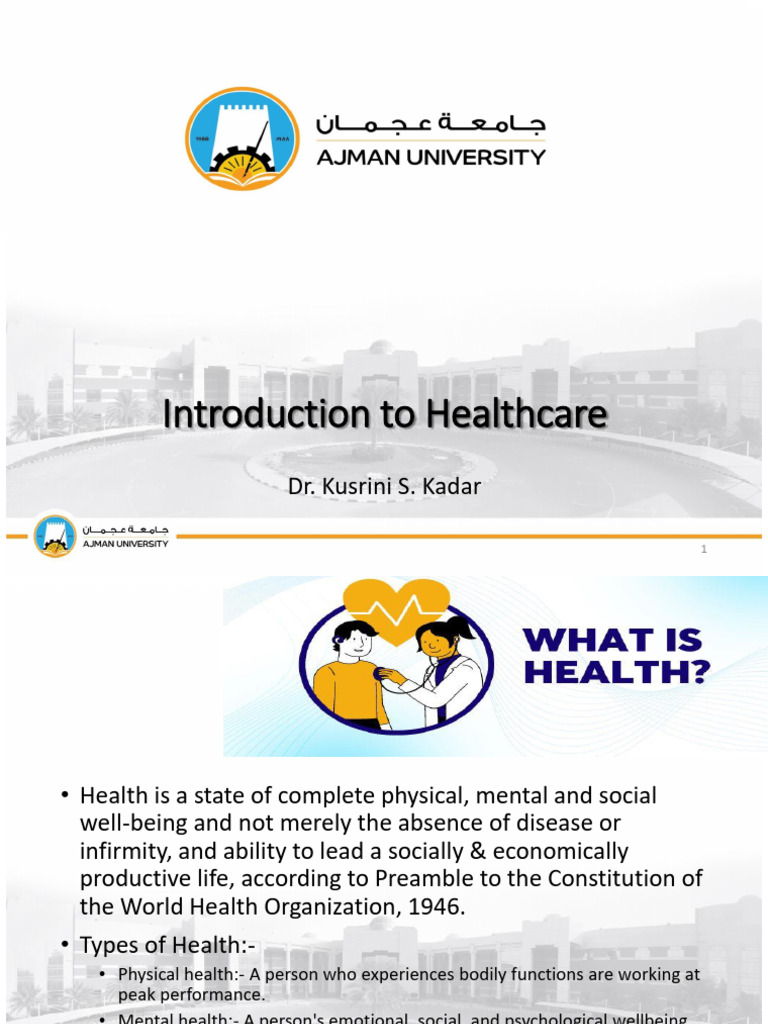 Introduction To Healthcare (Week 1) | PDF | Health Care | Health System
