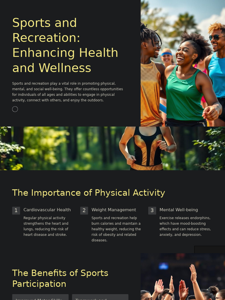 Sports and Recreation Enhancing Health and Wellness | PDF | Sports | Recreation