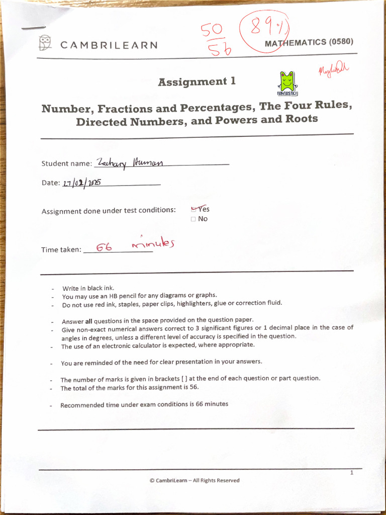 Marked Paper - Assignment 1 - Zachary Human | PDF