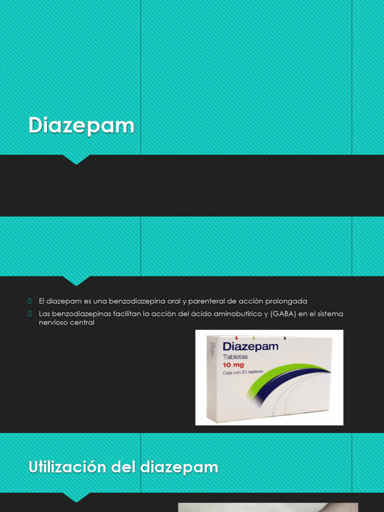 Dosis y usos del diazepam en adultos | PDF | Benzodiazepinas | Drogas