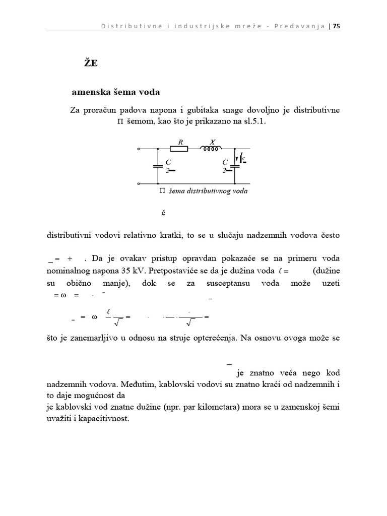 5. Padovi Napona i Gubici Snage u Vodovima DM | PDF