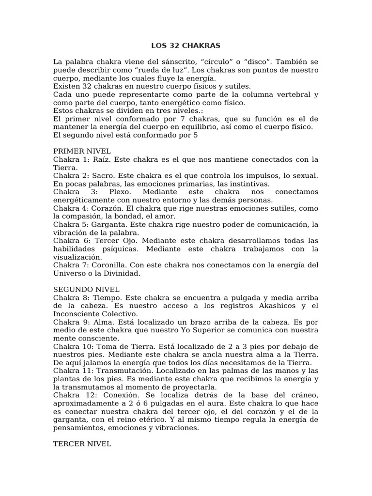 Los 32 Chakras | PDF | Chakra