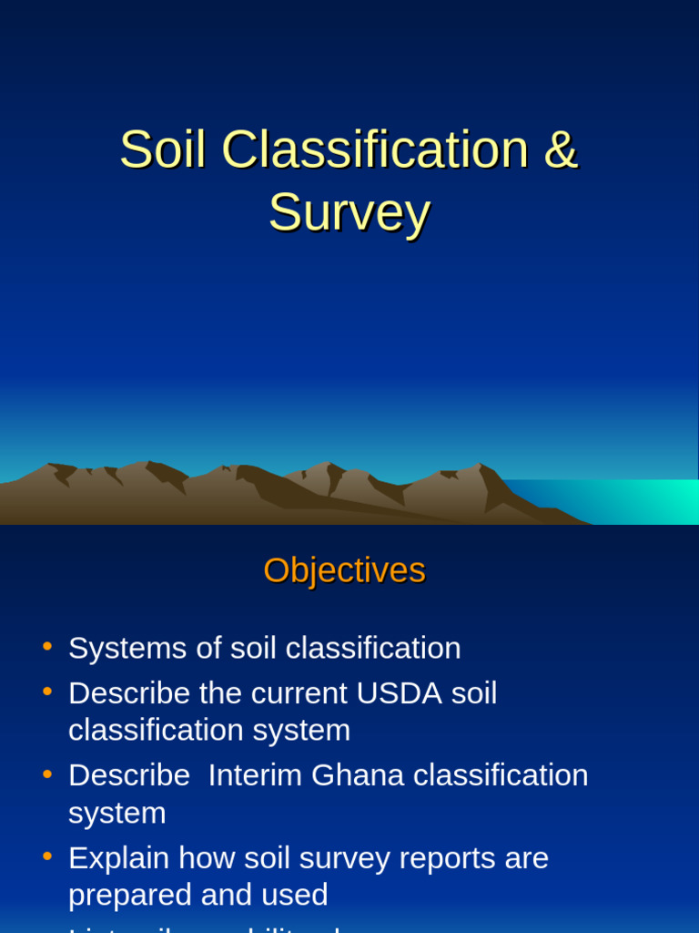 [S.W MORGAN] Lecture 6 Soil Classification | PDF | Soil | Agriculture