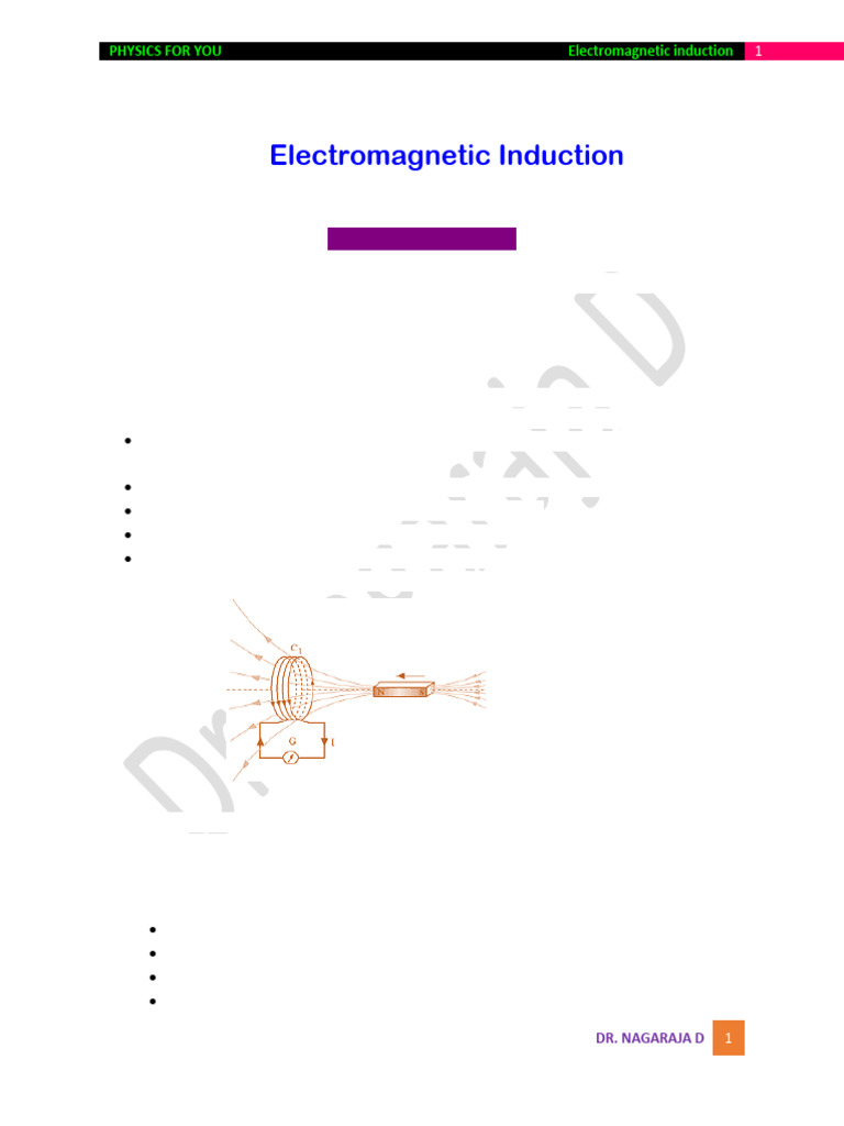 Electromagnetic Induction Explained | PDF | Inductance | Inductor