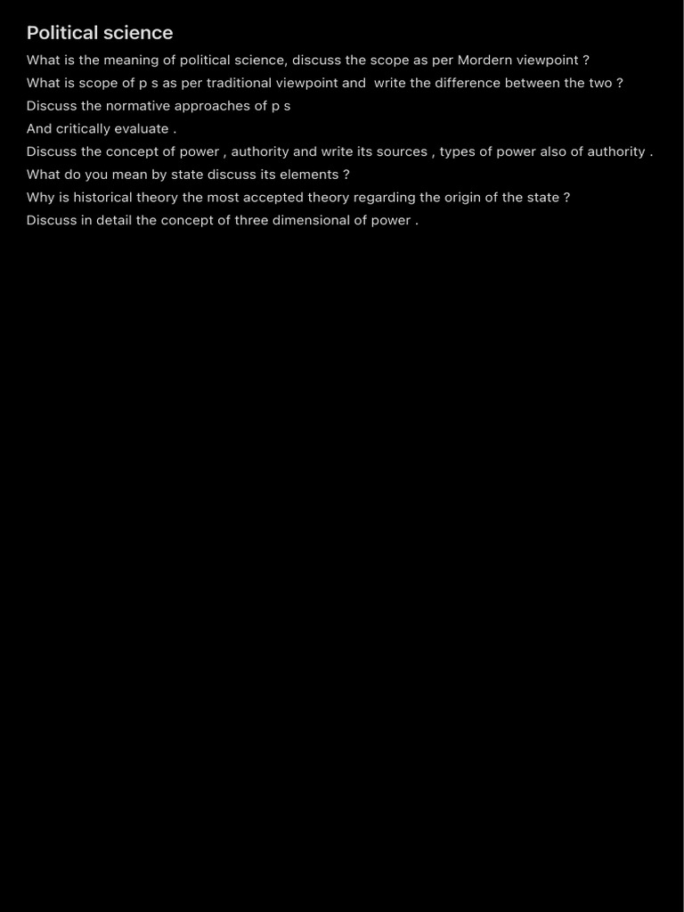Political Science: Scope and Key Concepts | PDF