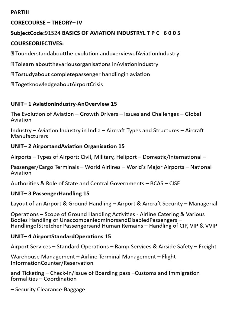Overview of Aviation Industry Basics | PDF | Airport | Aircraft