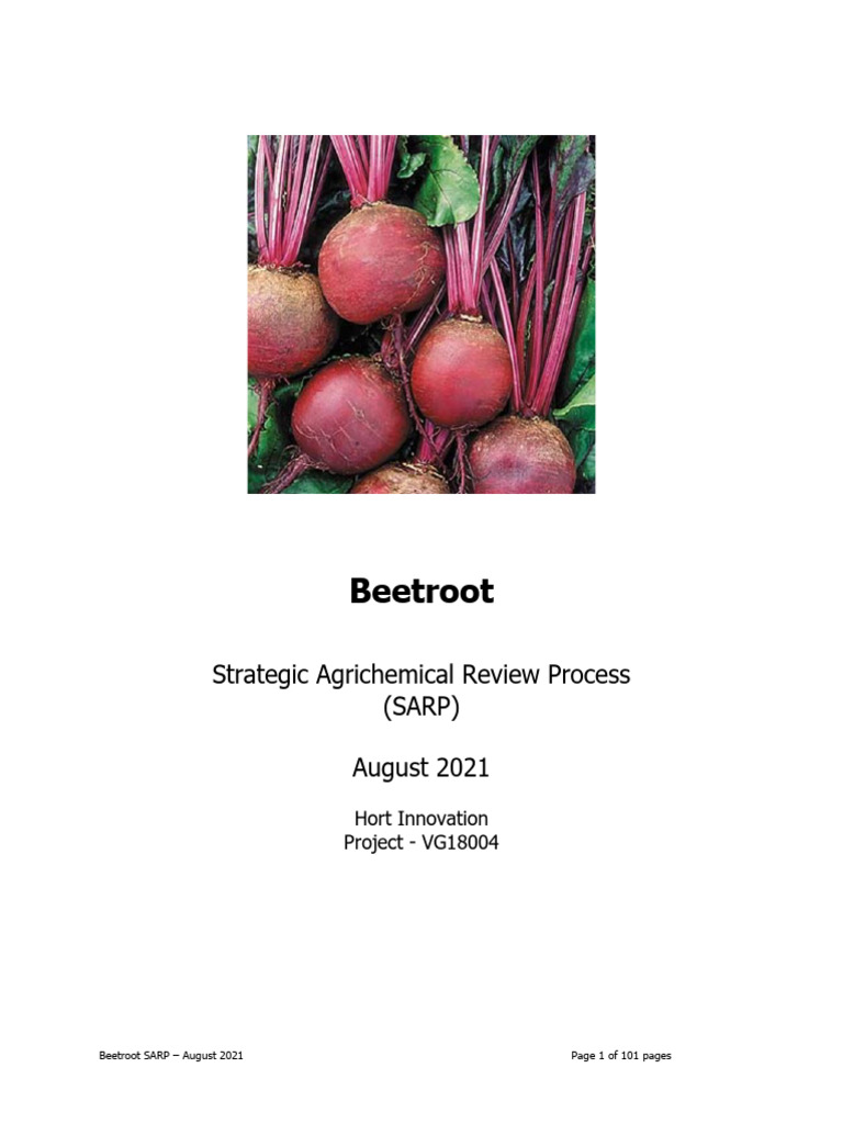 Beetroot Sarp 2021 | PDF | Pesticide | Pest (Organism)