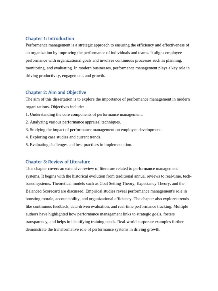 Importance of Performance Management | PDF