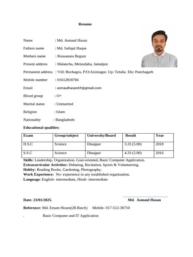 CV Sultan Mahmud | PDF