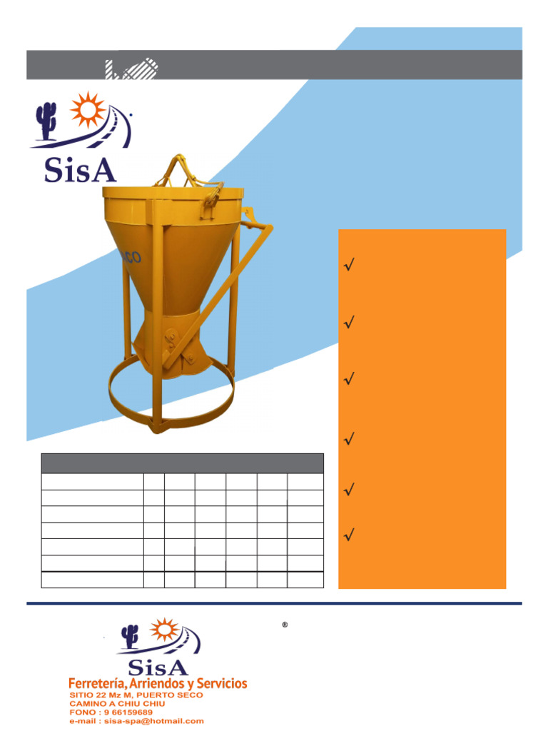 Capacho Concretero de Salida Vertical | PDF