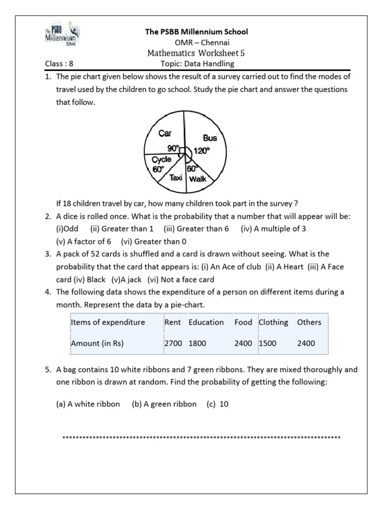 Data Handling Worksheet Pdf