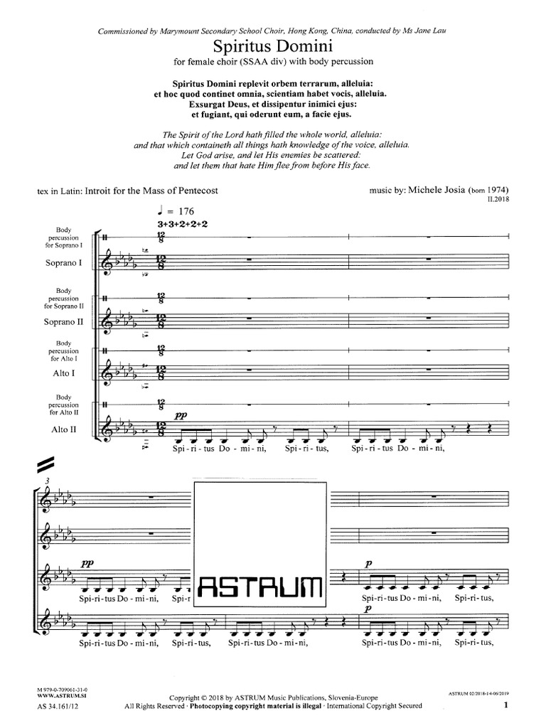 34 - 161 - 12 - IosiaM - SPIRITUS - DOMINI - SSAA Div - Web | PDF