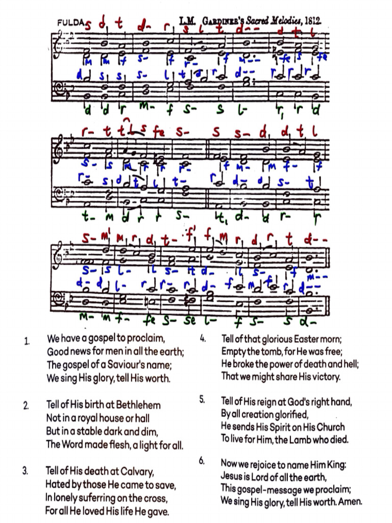 Gospel Proclamation: Fulda Hymn | PDF