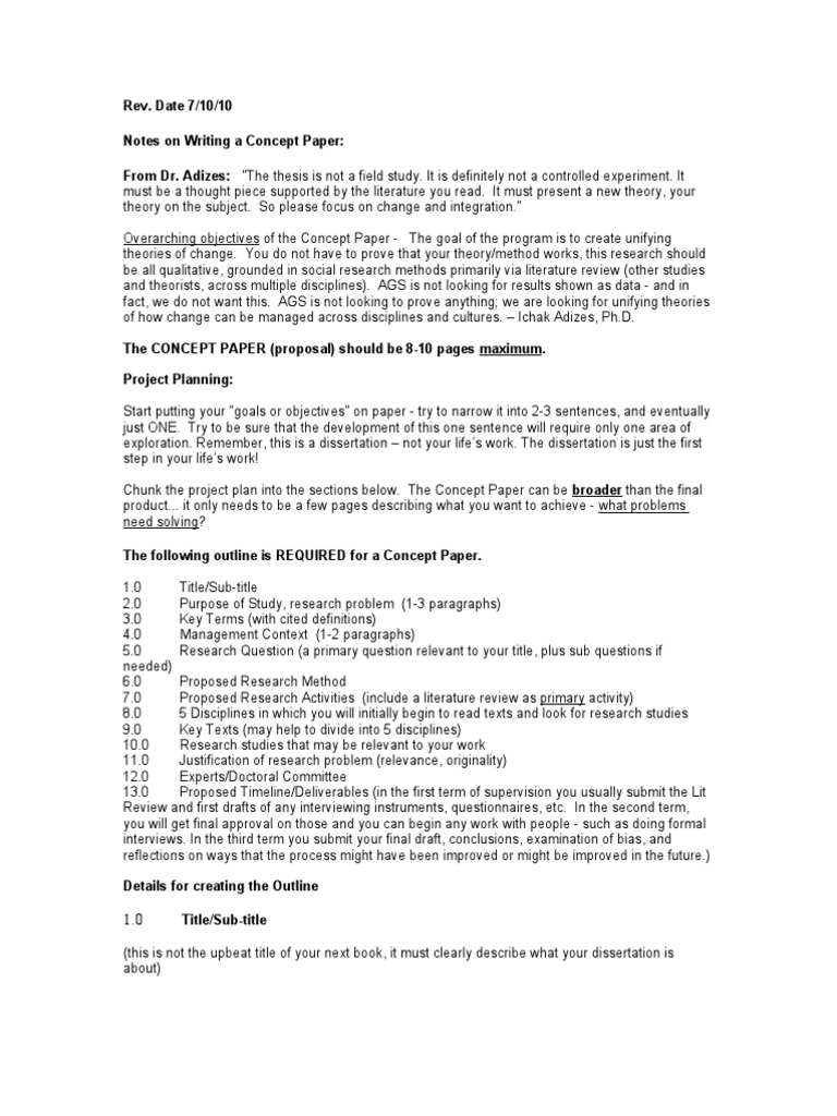 Writing A Concept Paper | PDF