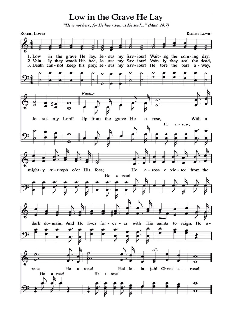 Low in The Grave He Lay | PDF