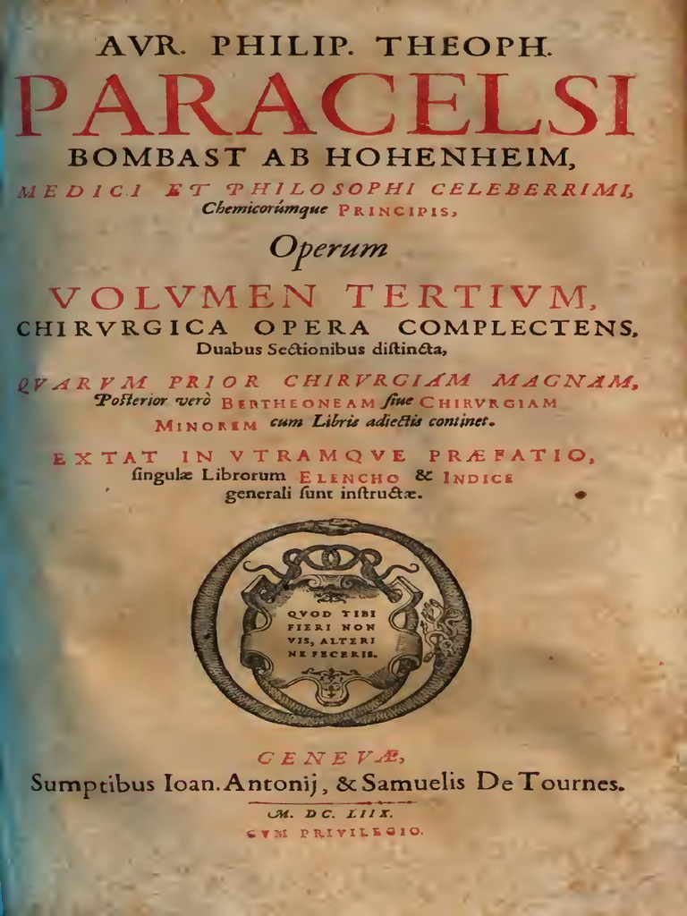 Paracelso - Opera Omnia Original | PDF