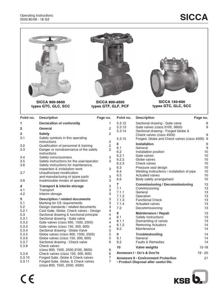 Sicca Valve Oim 0500.8008 - 18 G3 | PDF | Valve | Plumbing