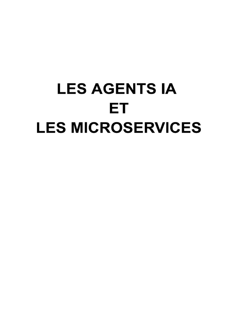 Agent IA & Microservices | PDF