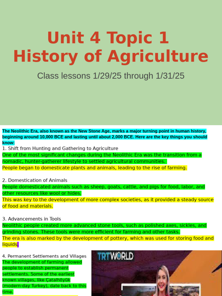 Neolithic Era: Rise of Agriculture | PDF | Agriculture | Neolithic