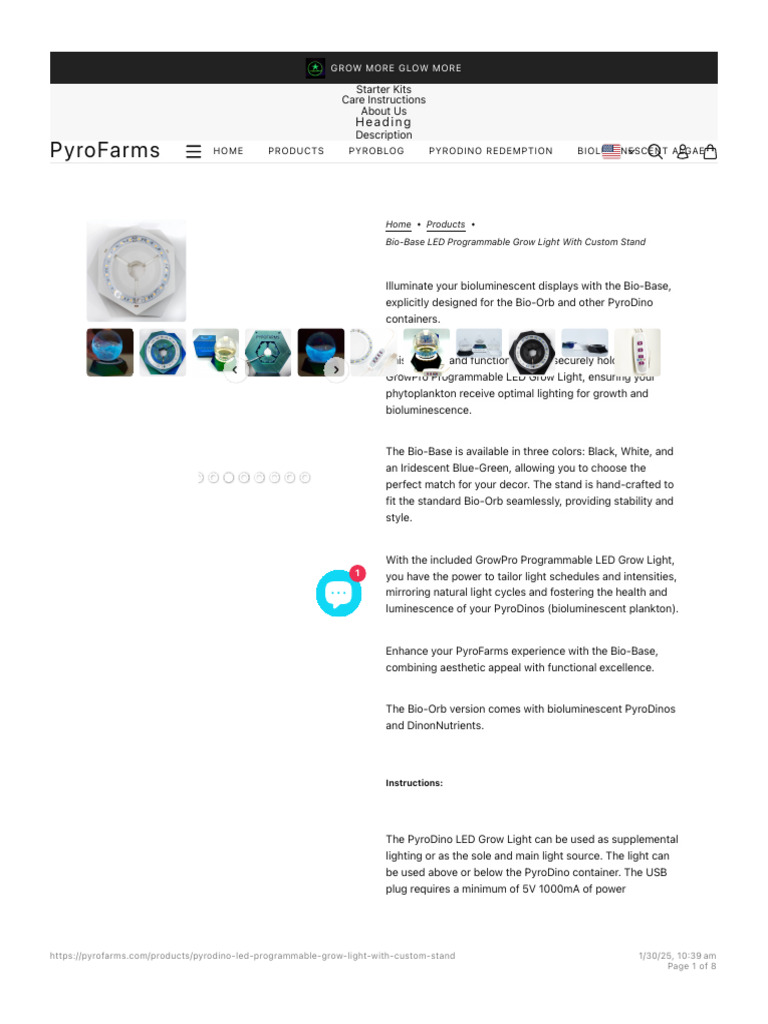 Bio-Base LED Programmable Grow Light With Custom Stand - PyroFarms ...