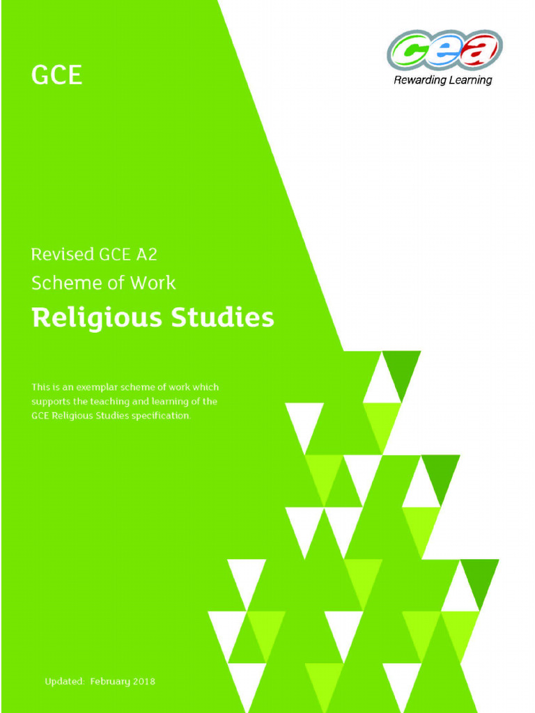 A2 Religious Studies Scheme of Work | PDF | Gospels | Jesus