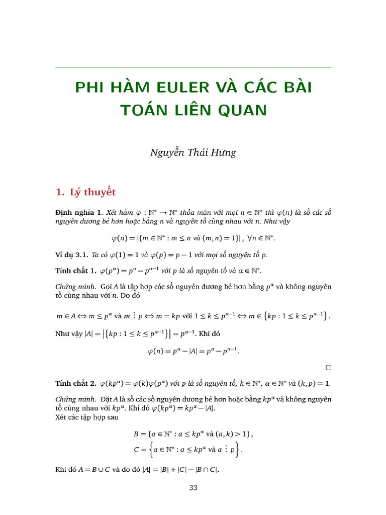 Euler Totient Function | PDF