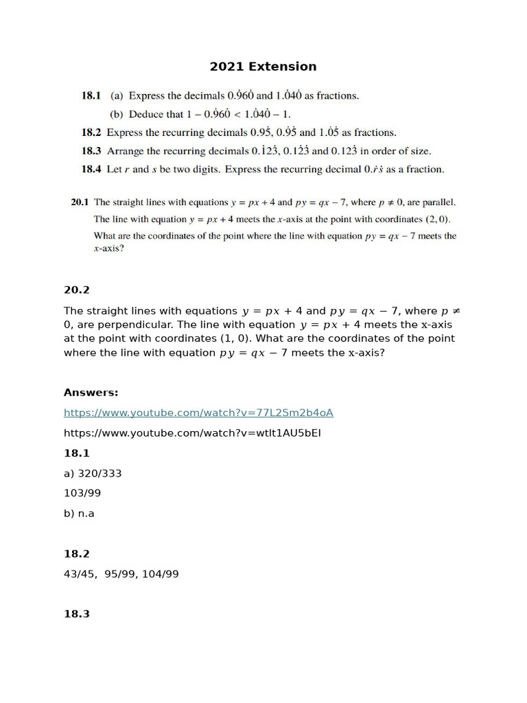 2021 Extension | PDF