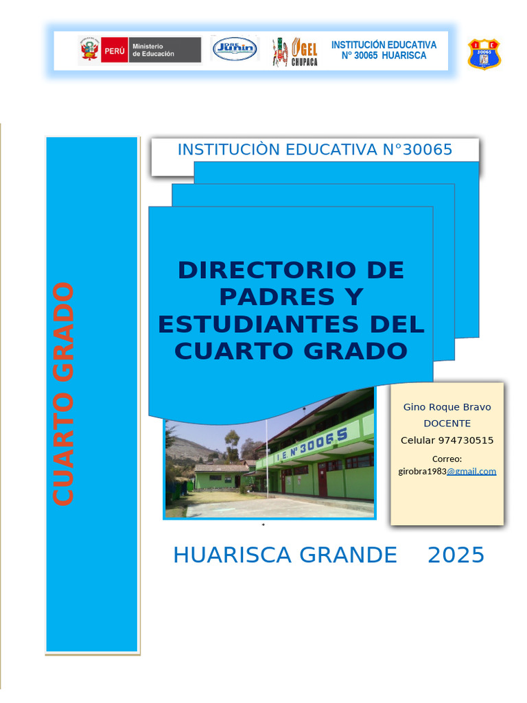 Directorio Estudiantes Cuarto Grado 2025 | PDF