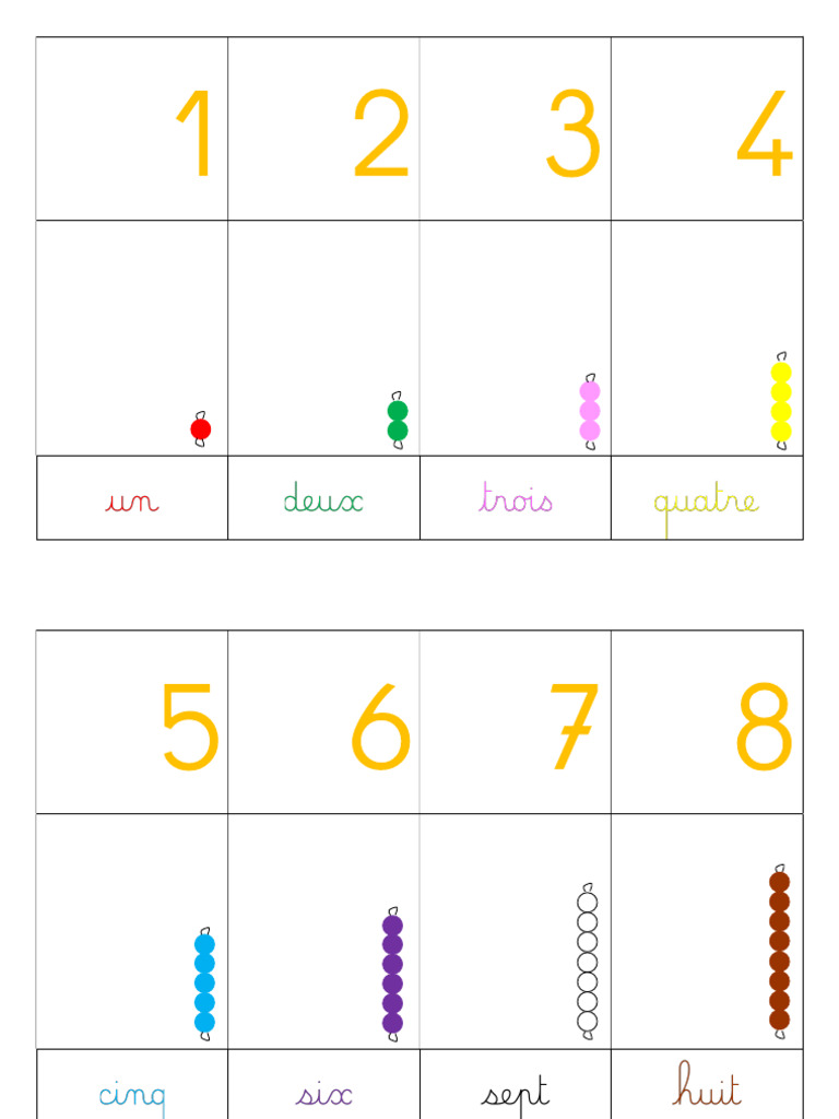 Frise Numerique Montessori | PDF
