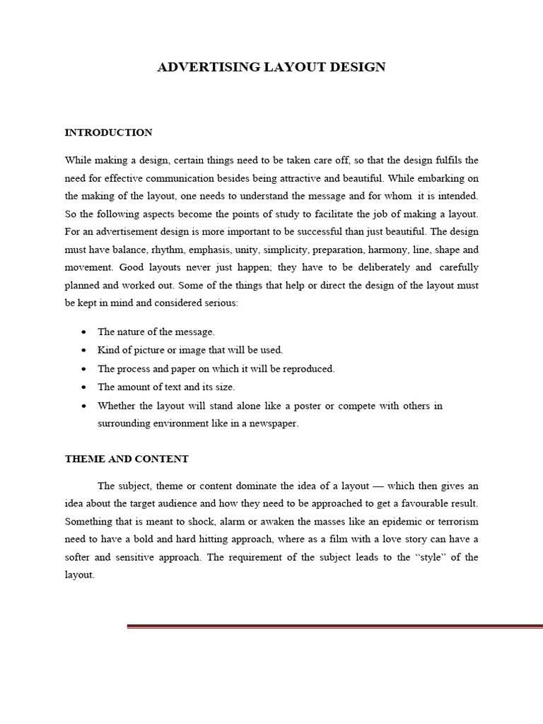 Advertising Layout Design | PDF | Page Layout | Composition (Visual Arts)