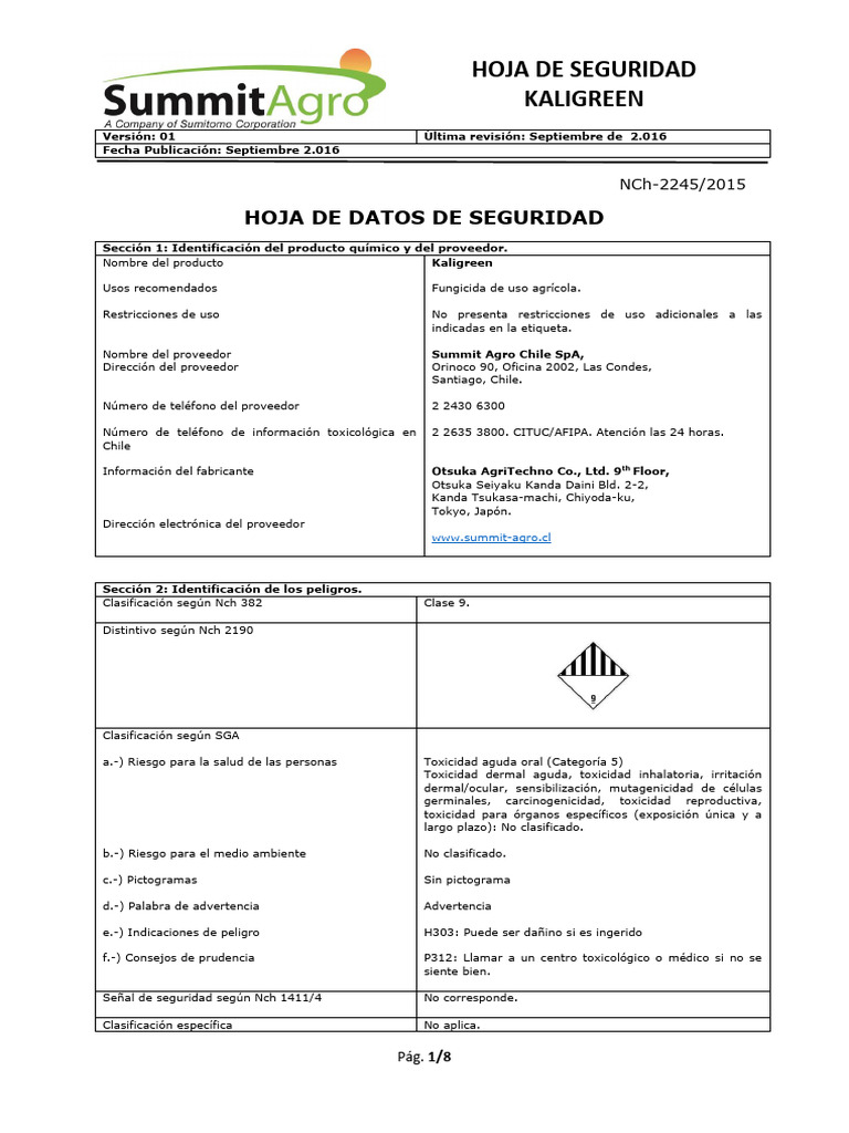 HS Kaligreen | PDF | Agua | Residuos