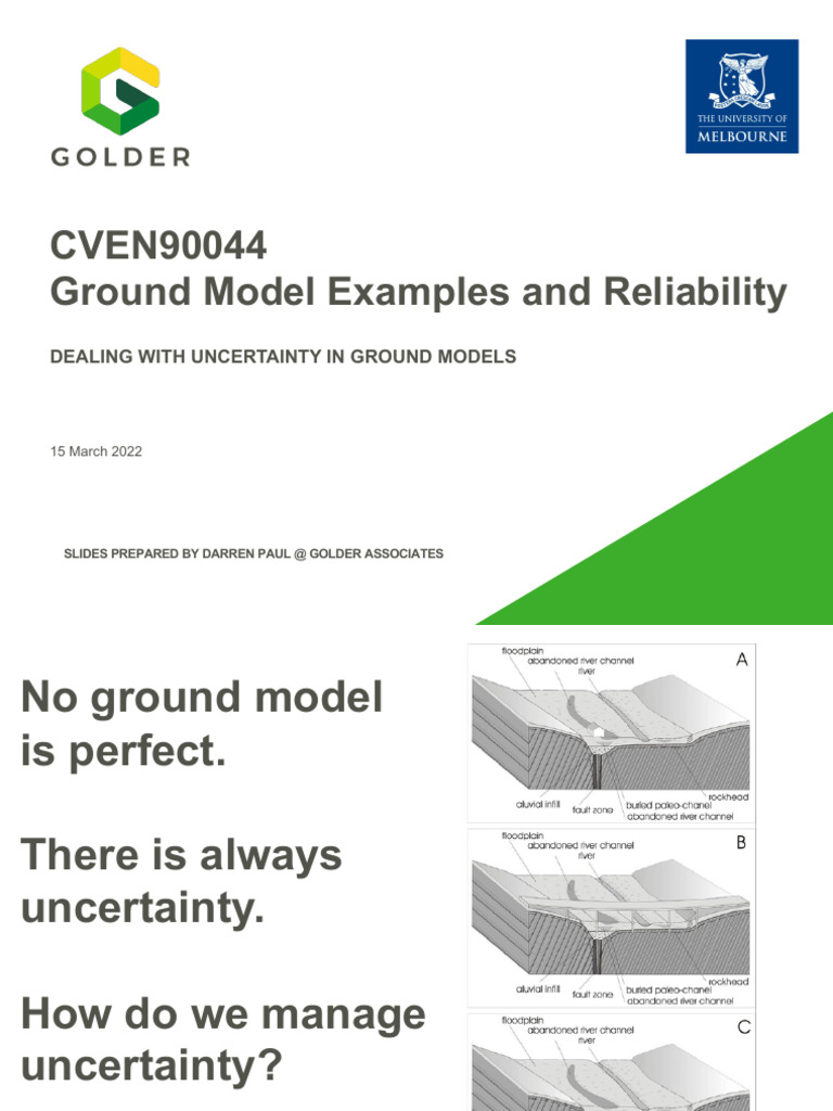 Week 3 - Lecture 2 - Ground Model Reliability | PDF | Reliability Engineering | Geotechnical ...