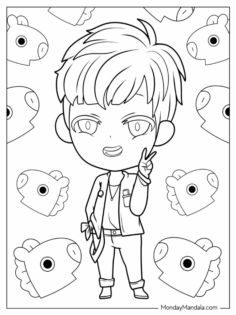 Chibi J Hope Making Peace Sign | PDF