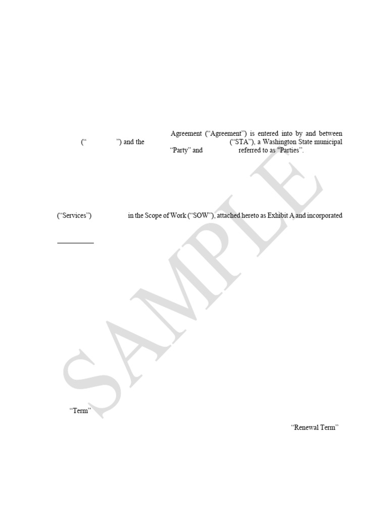 Exhibit A Sample Agreement 101421 | PDF | Indemnity | Insurance