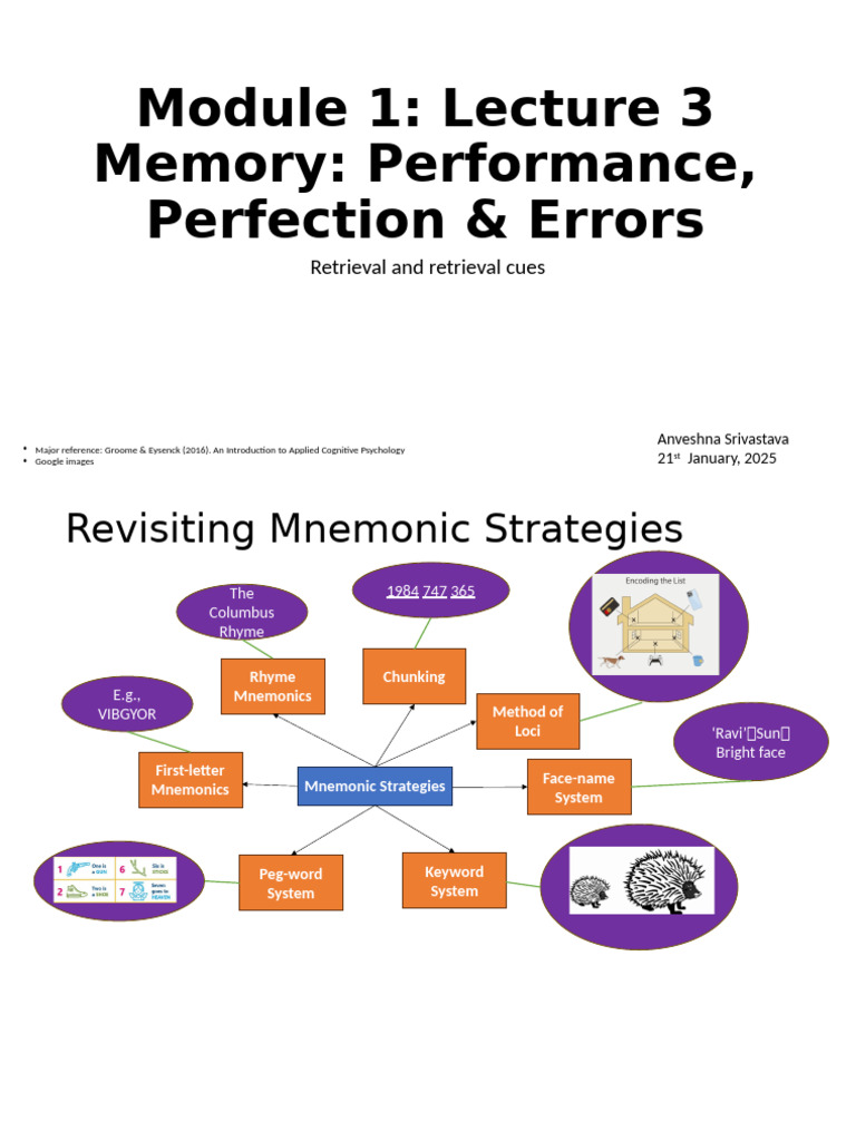 Lecture 3 Memory Retrieval January21 2025 | PDF | Recall (Memory ...