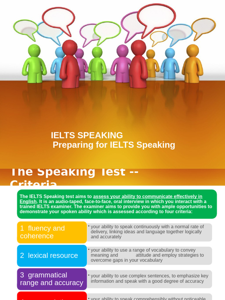 IELTS Speaking Lesson 1 | PDF | International English Language Testing ...
