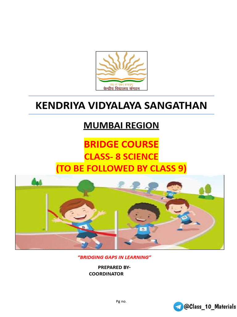 Class 8 Science Bridge Course Overview | PDF | Energy Level | Atomic ...