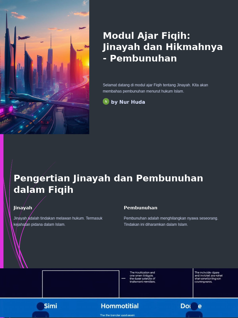 Modul Ajar Fiqih Jinayah Dan Hikmahnya Pembunuhan | PDF