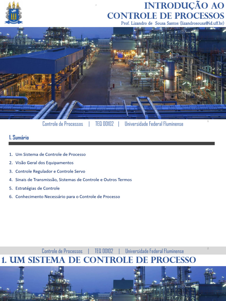 Introdução ao Controle de Processos | PDF | Válvula