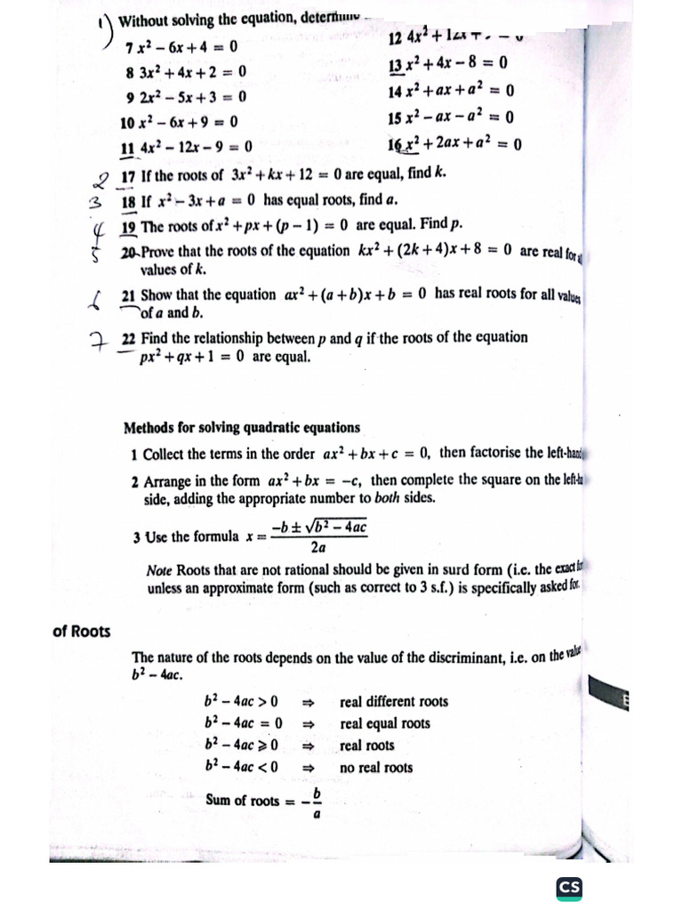 Pure Maths QSN | PDF