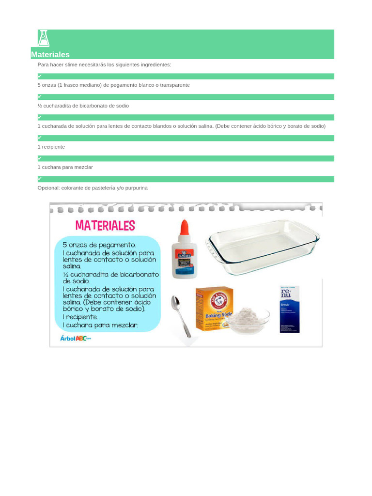 Cómo Hacer Slime Casero Fácilmente | PDF | Viscosidad | Salsa de tomate