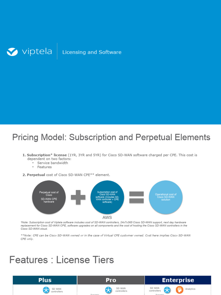 Viptela Licensing_and_Software | PDF | Routing | Software As A Service