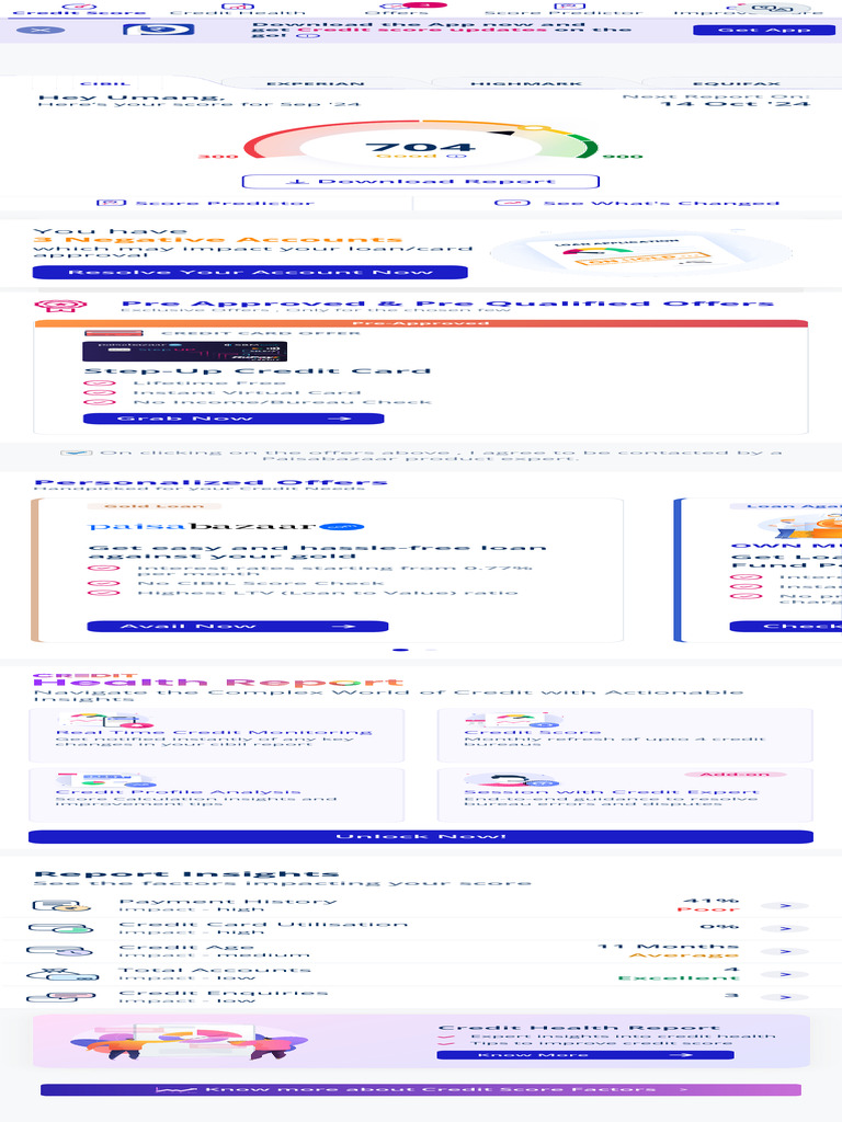 Credit Score Insights & Offers Guide | PDF | Credit Score | Credit