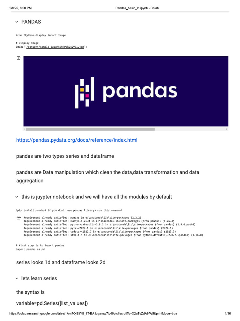 Pandas_basic_1740141639 | PDF